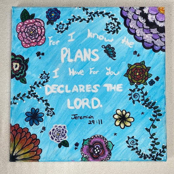 Wall Decor | Hand Painted Bible Verse Wall Decor | Poshmark